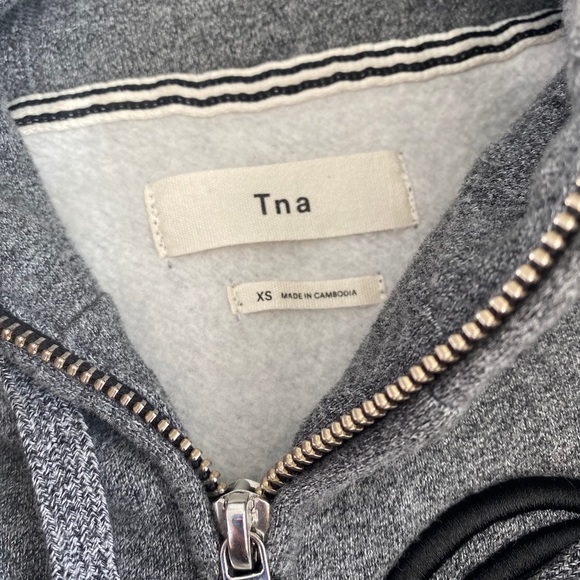 TNA | Sweaters | Tna Grey Zip Up Hoodie | Poshmark